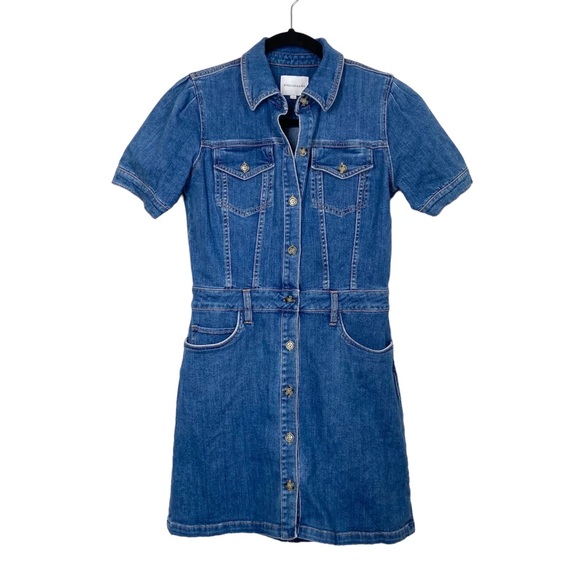 REVOLVE | Dresses | Ei8ht Dreams Dress Revolve Denim Mini Button Front ...